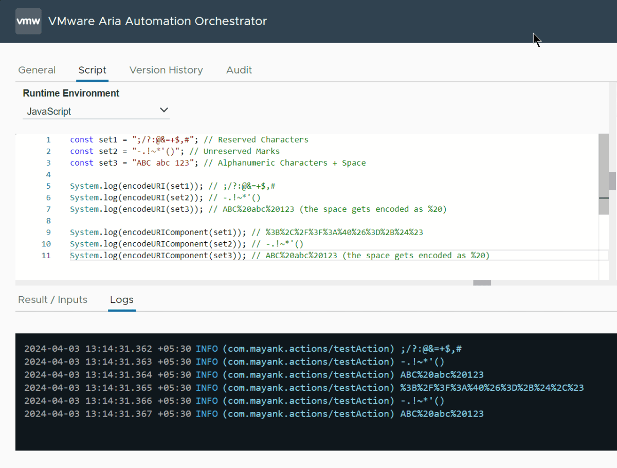 Handle Special Characters during REST Calls in Orchestrator [CB10116 ...