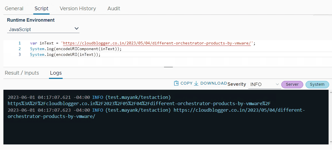 Handle Special Characters during REST Calls in Orchestrator [CB10116 ...