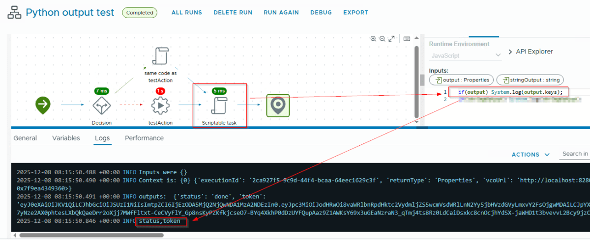 Optimizing Python Outputs in Aria Automation Workflows